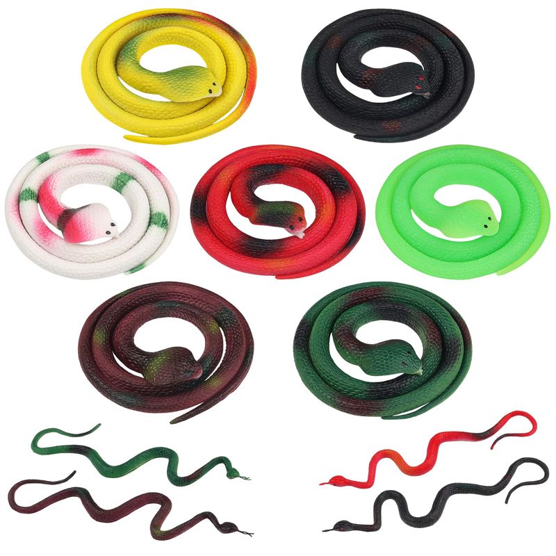 DOITEM 11 Pieces Toy Snakes, 28 Inch Rubber Snake 16 Inch Fake Snake ...
