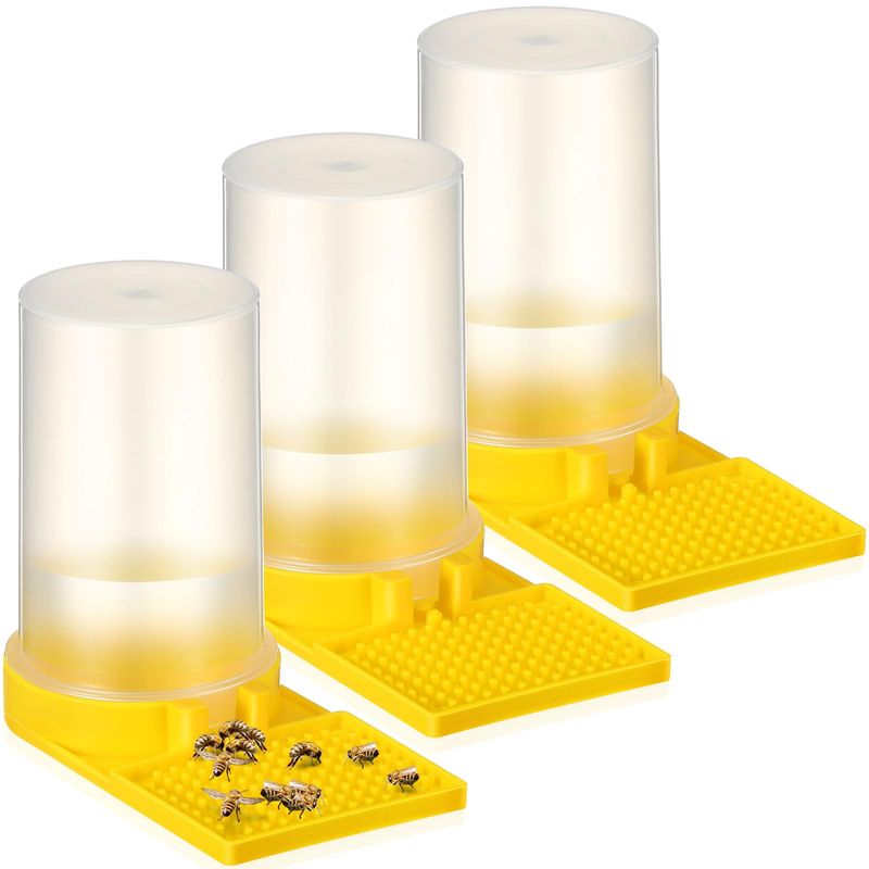 Willinglong 3 Pack Bee Water Feeder Beehive Bee Feeder Beekeeping Water ...