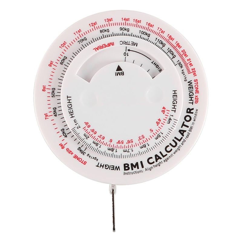 Laroal BMI Body Tape Circular Fat Measuring Tape 150cm Retractable Body ...