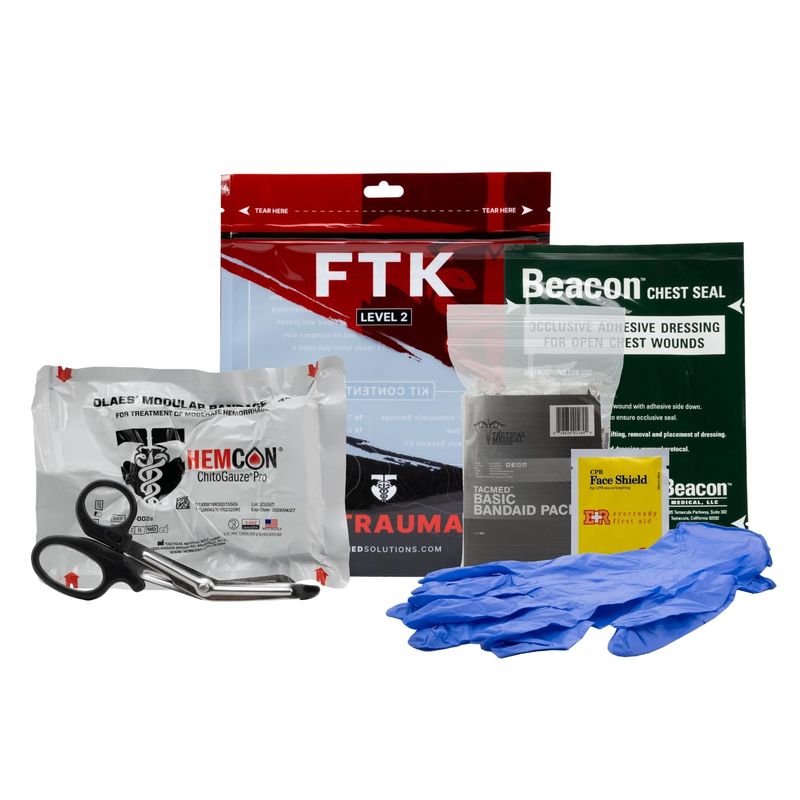 TacMed Solutions Field Trauma Kit Level 2, (FTK) Compact Trauma ...