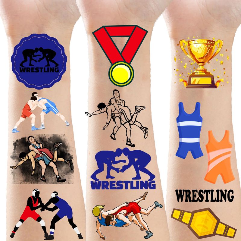 ATSMOICY 200 Pieces Wrestling Temporary Tattoos Stickers - Wrestling ...