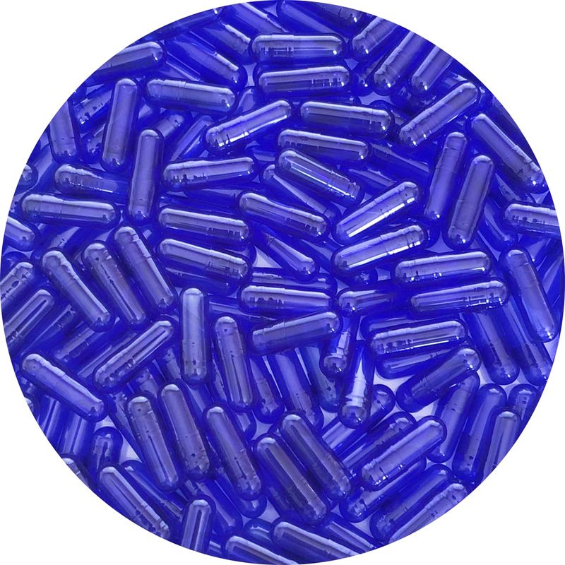Pure Capsules®Size 0 Empty Purple Blue Clear Capsule, Gel Capsule ...