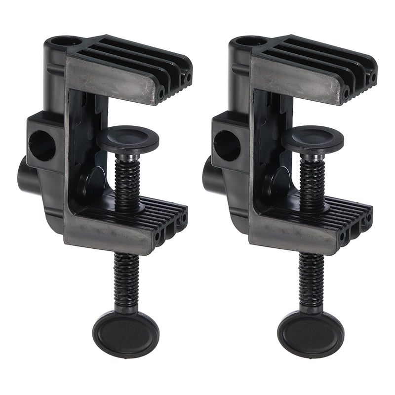 PATIKIL 2pcs Plastic Adjustable Desk Clamp 13mm Hole Diameter Universal ...