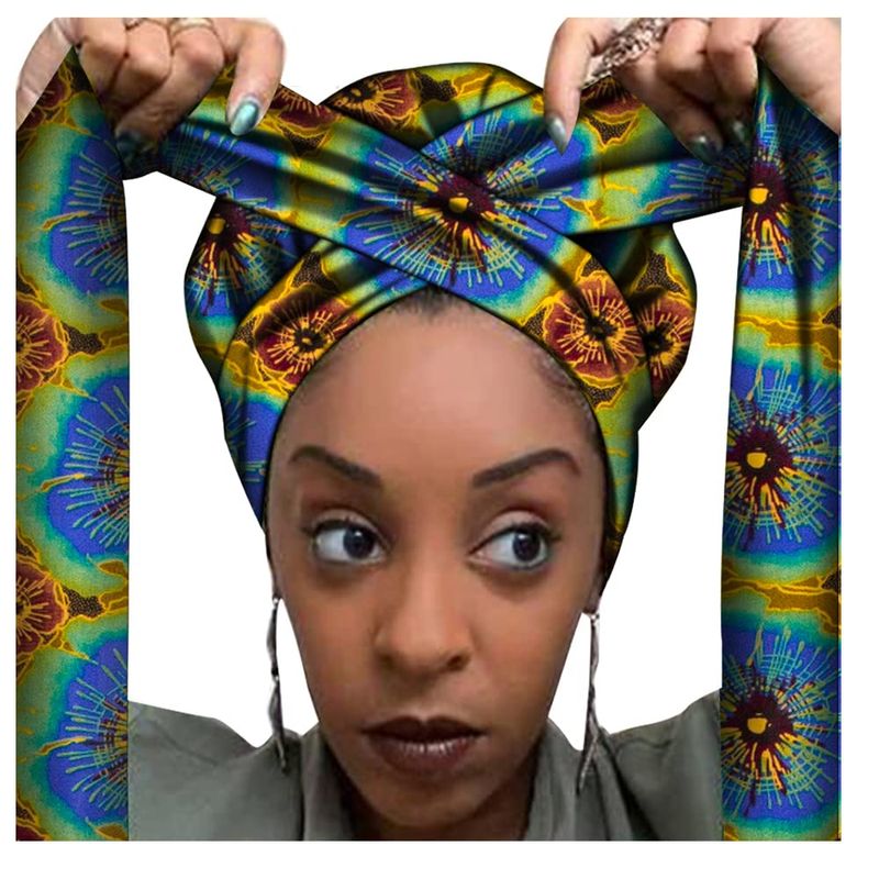 AFRICSTYLE Women's African Print Hair Bonnet Turbans Head Headwraps ...