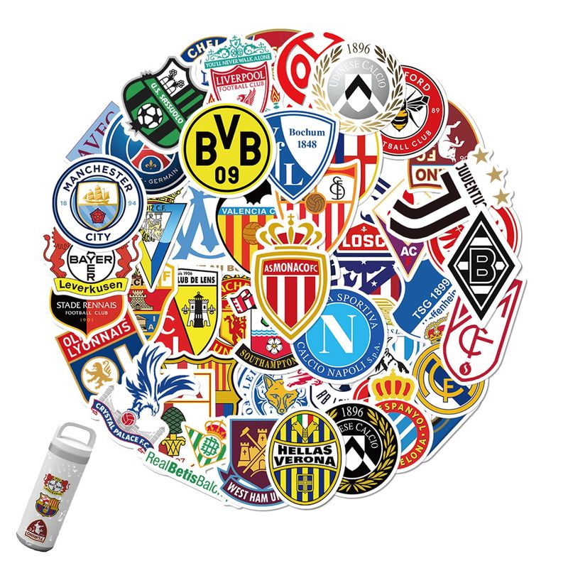 Football Club Sticker Set, Football Team Logo Stickers, Waterproof ...