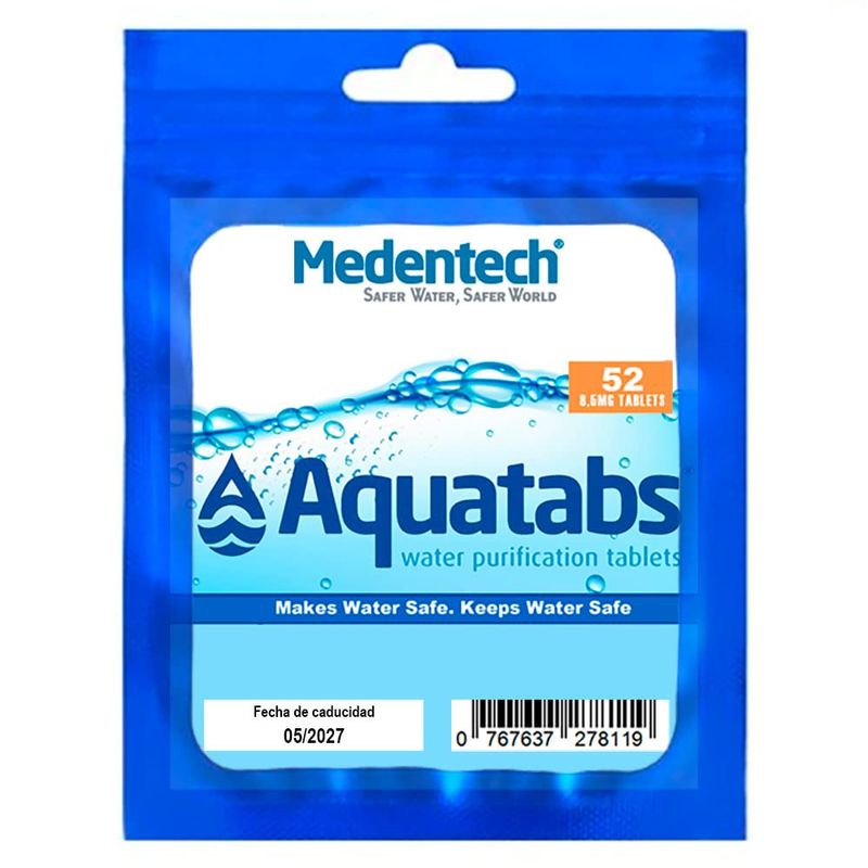 Emergency Water Purification Travel Pack 1 tablet per Litre Water Box ...