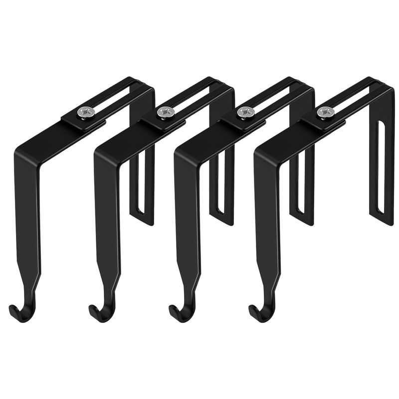 Adjustable Cubicle Hangers Over Door Mirror Hook Hanger 4PCS Metal ...