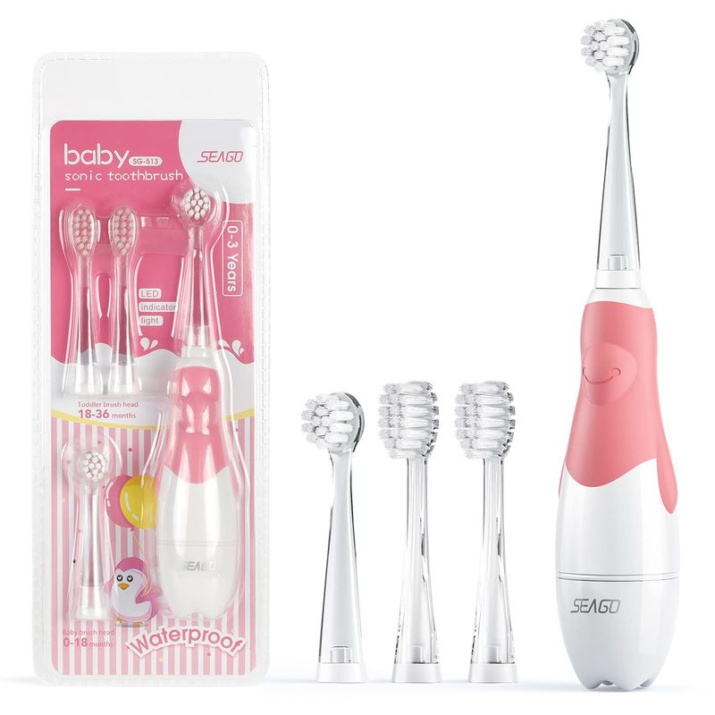 Seago Baby Electric Toothbrush,Children's Power Toothbrushes with 4 ...