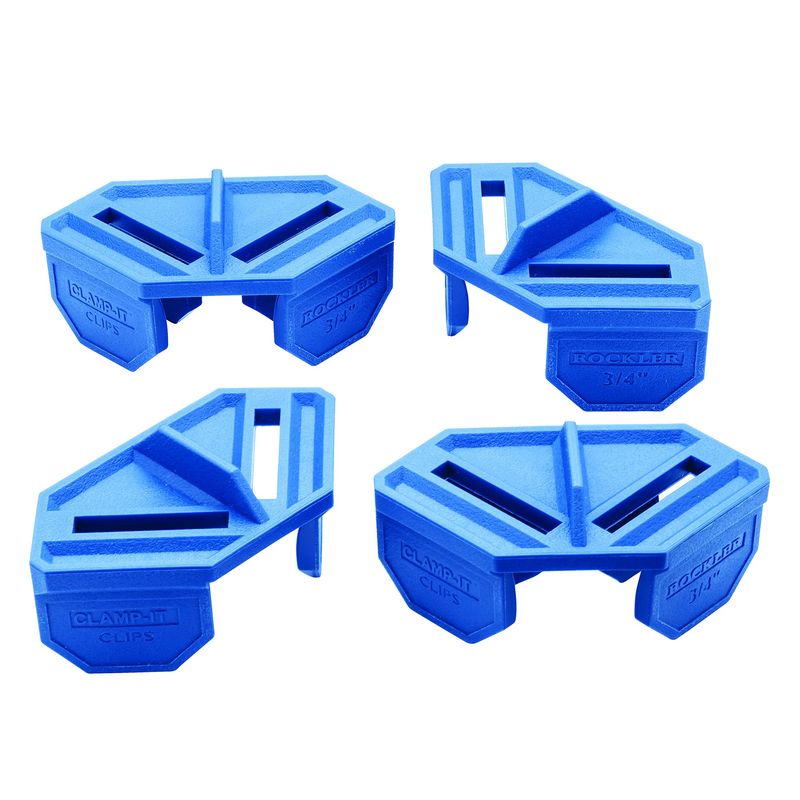 ¾” Quick Grip Corner Clamp Clips (Blue, 4 Pack) - Polypropylene 90 ...