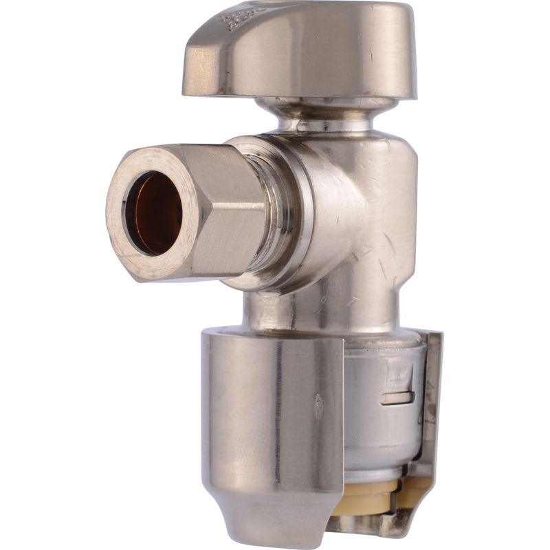 SharkBite Max 1/2 x 3/8 Inch Compression Angle Stop Valve, Quarter Turn ...