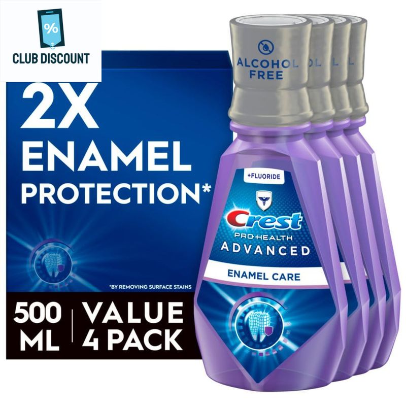 Crest Pro Health Advanced Mouthwash, Alcohol Free, Anticavity Fluoride ...