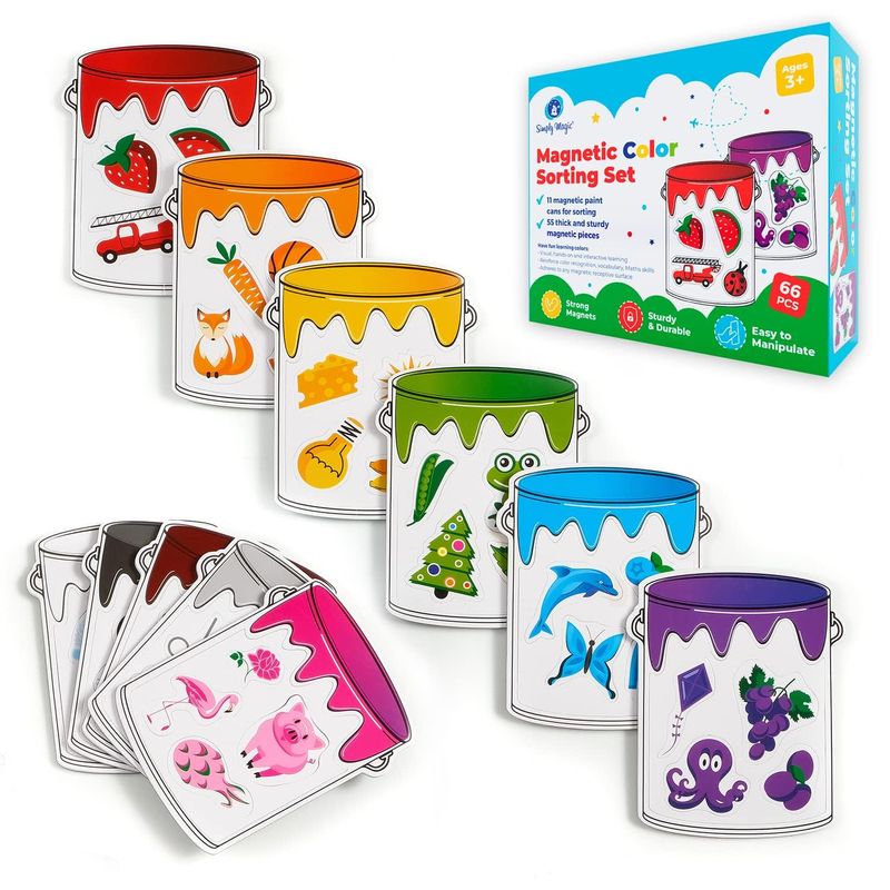 Simply magic 11 Jars Magnetic Color Sorting Set - Color Sorting Toys ...