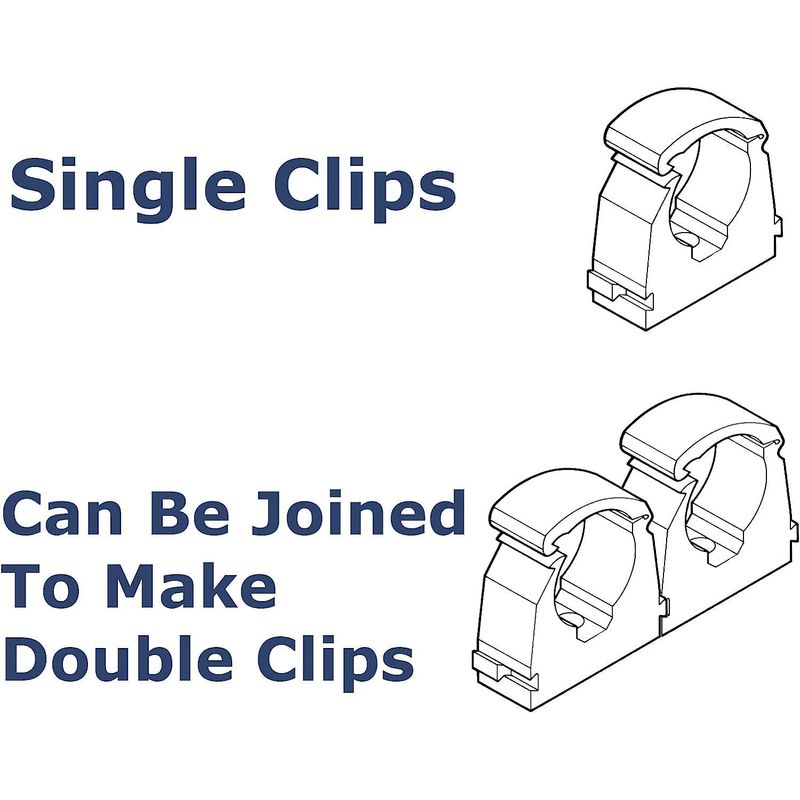 22mm Pipe Clips – Pack of 50 | Pipe Clip for Copper Pipe Plastic ...