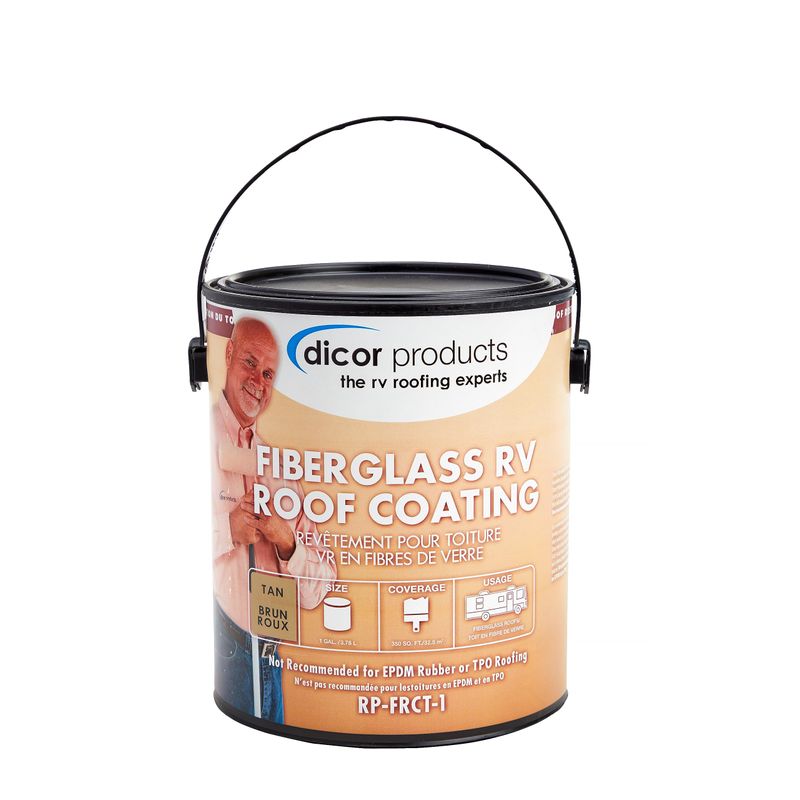 Dicor RP-FRCT-1 Tan Fiberglass RV Roof Coating - Long-Lasting and ...