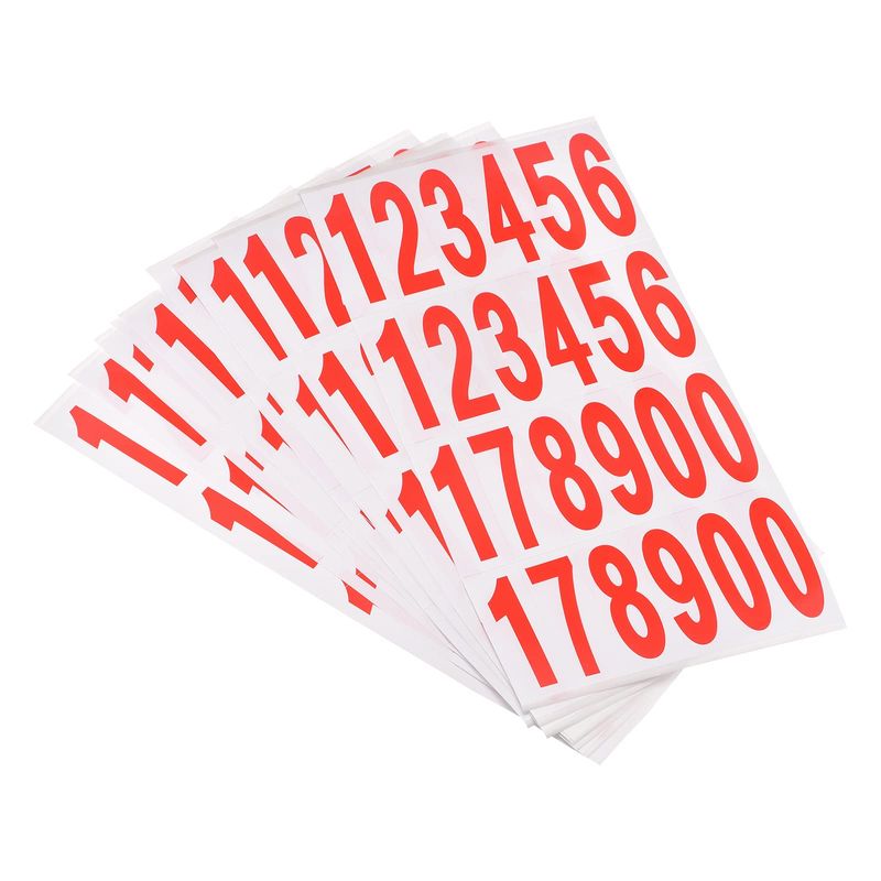 sourcing map Mailbox Numbers Sticker Label Number Self Adhesive PVC ...