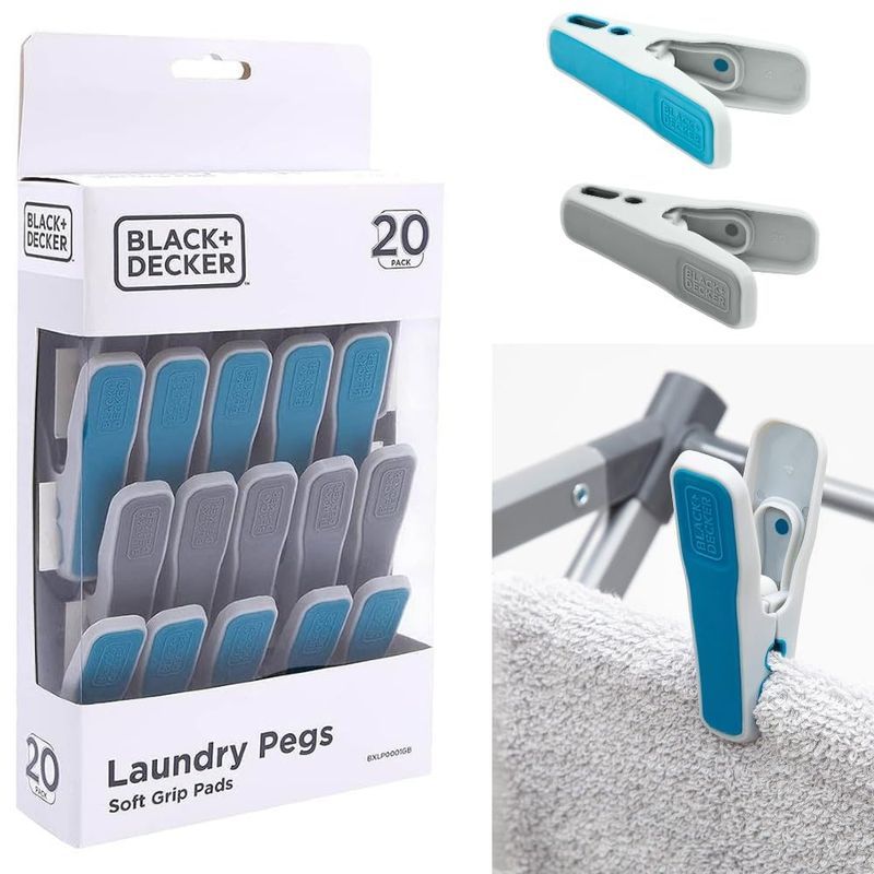 20-Pack Laundry Pegs - Dual Color Design for Stylish Organization ...