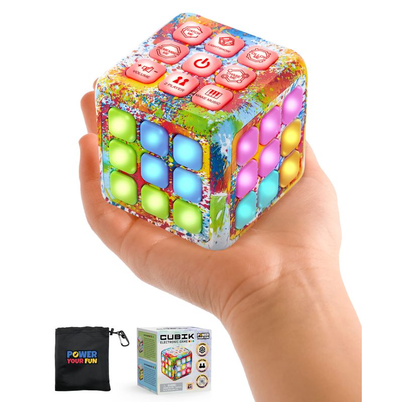 Power Your Fun Cubik LED Flashing Cube Memory Game - Electronic ...