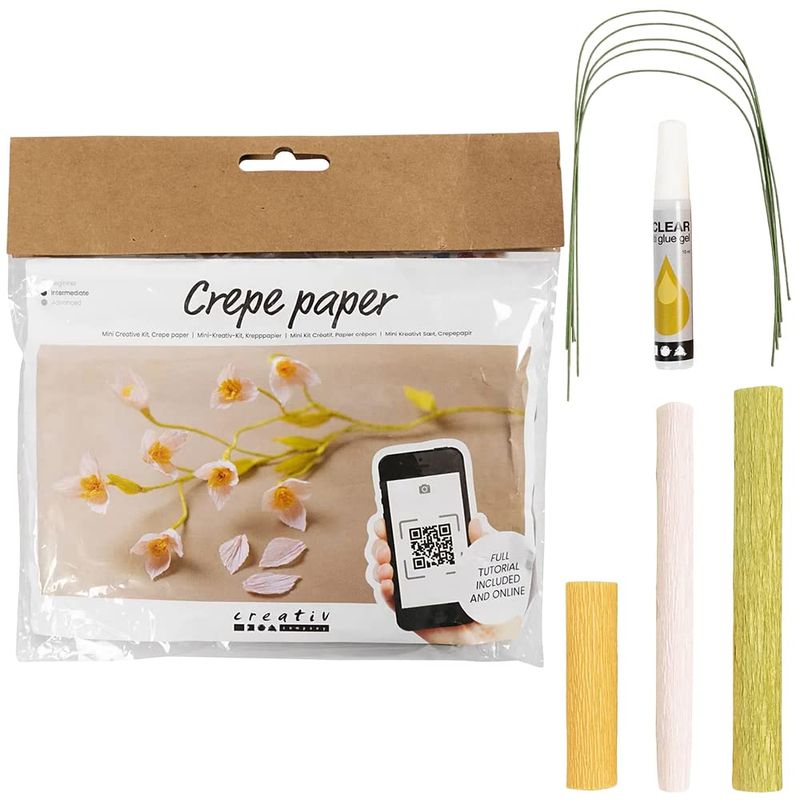 Crepe Cherry Blossom Flowers Craft Kit | Paper Flower Making | Stem of ...