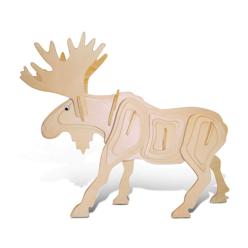 Puzzled 3D Puzzle Moose Wood Craft Construction Model Kit, Fun, Unique ...