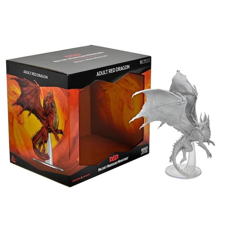 Dungeons & Dragons Nolzur's Unpainted Miniatures: Adult Red Dragon ...