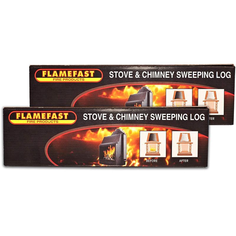 Flamefast Stove & Chimney Sweeping Log Helps to Remove Creosote, Soot ...