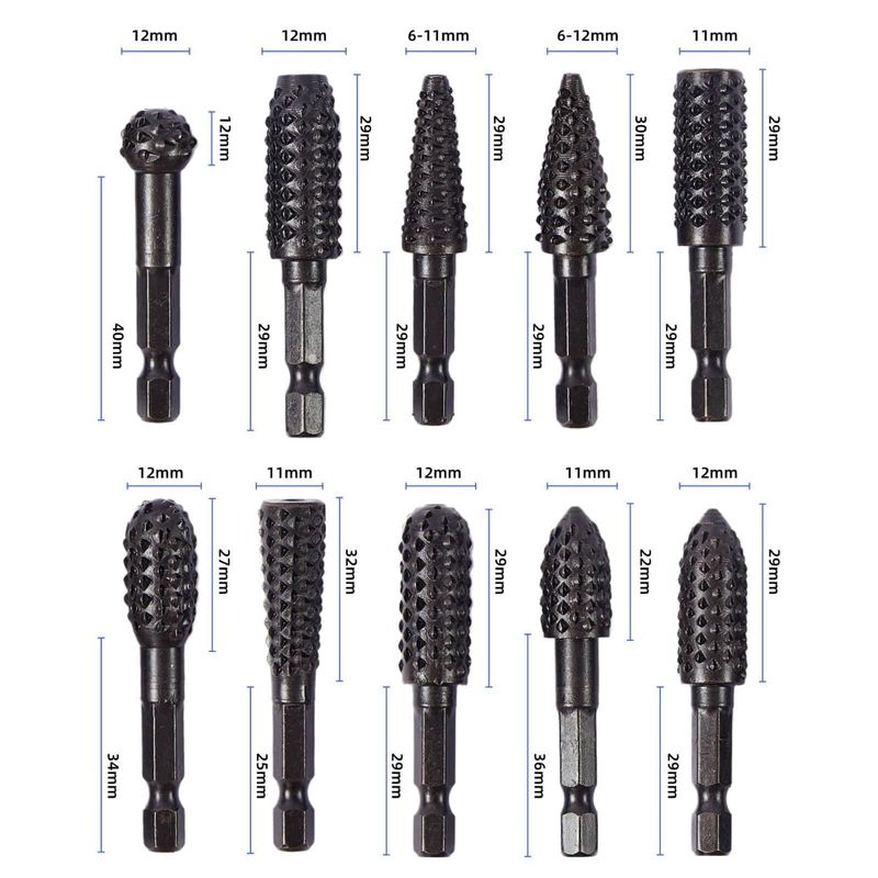 Rotary File, Hexagonal Shaft Electric File, Set of 10, Polishing ...