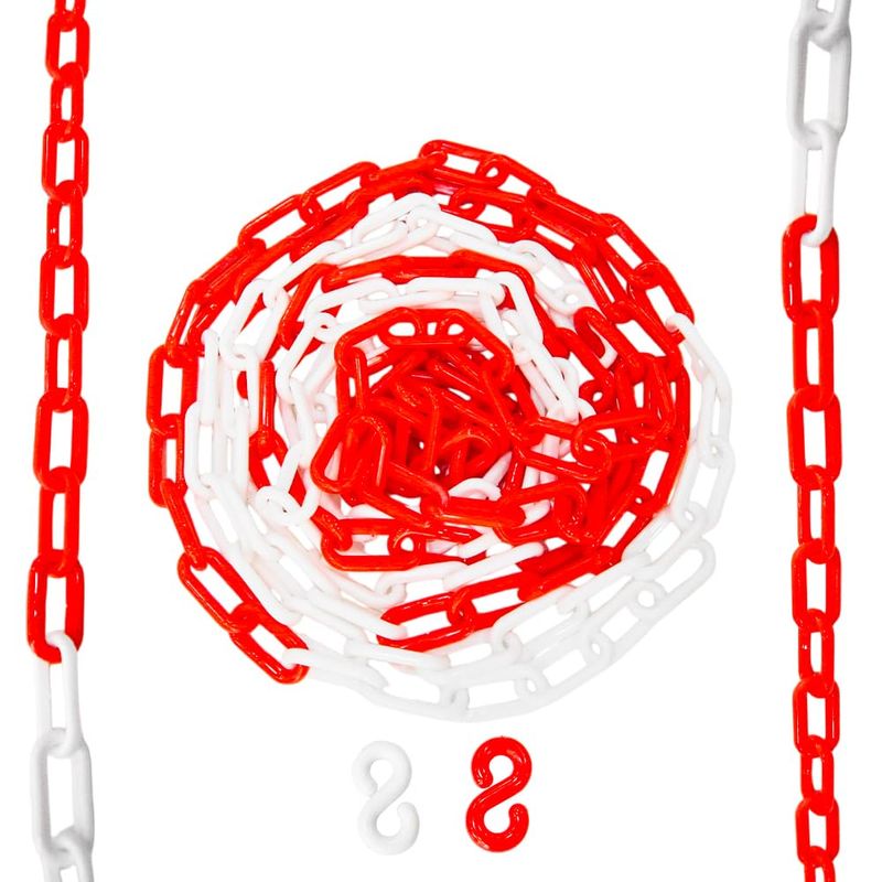 Berry 5 Meter 6MM Plastic Chain - Red & White | Plastic Chain Link with ...
