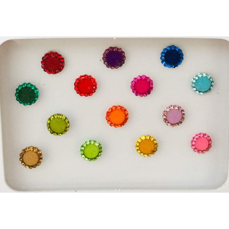 BBW35 Multi Colour Gold Bindi Stone Tear Drop Crystal Bindi Tattoo ...