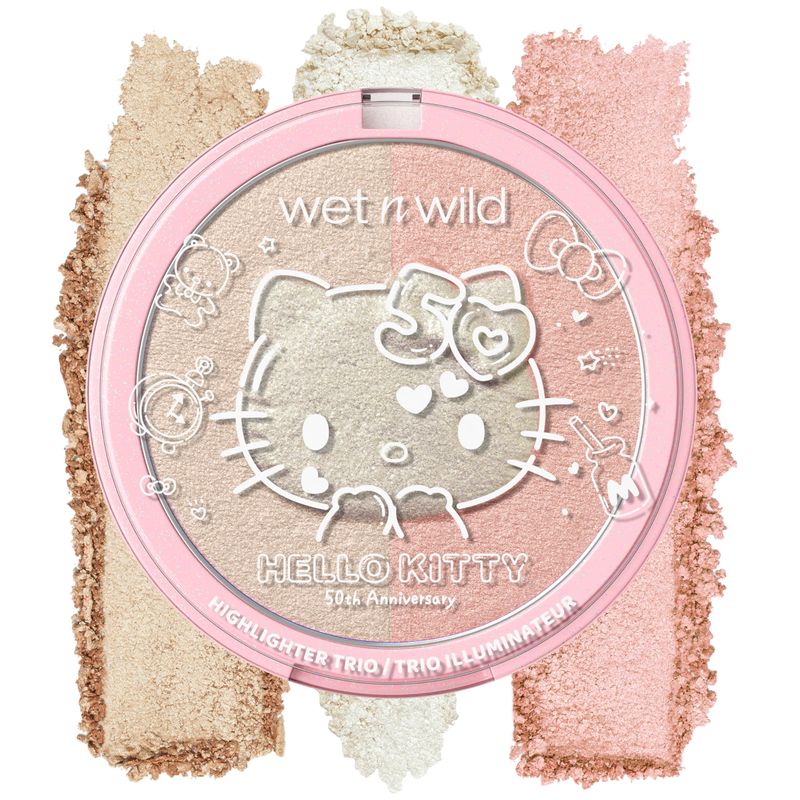 wet n wild Hello Kitty Highlighter Trio, Multi-Dimensional Glow with ...