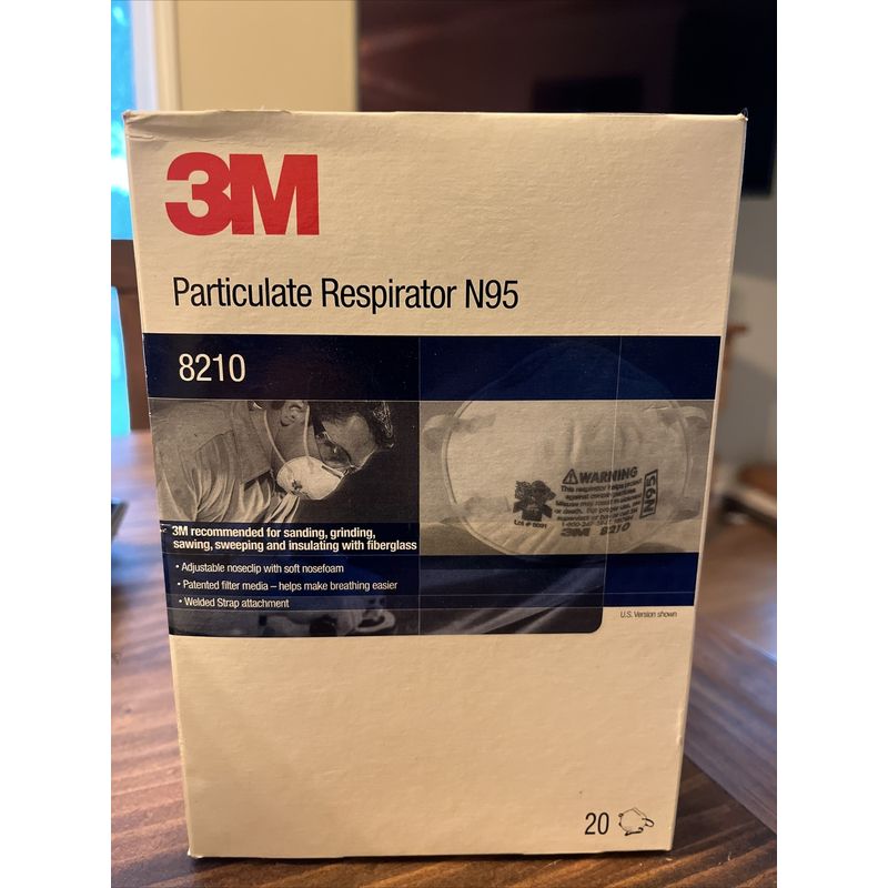 3M 8210 N95 Particulate Respirator, 20 Masks / Box - 3M Safe Guard - Online Marketplace ...