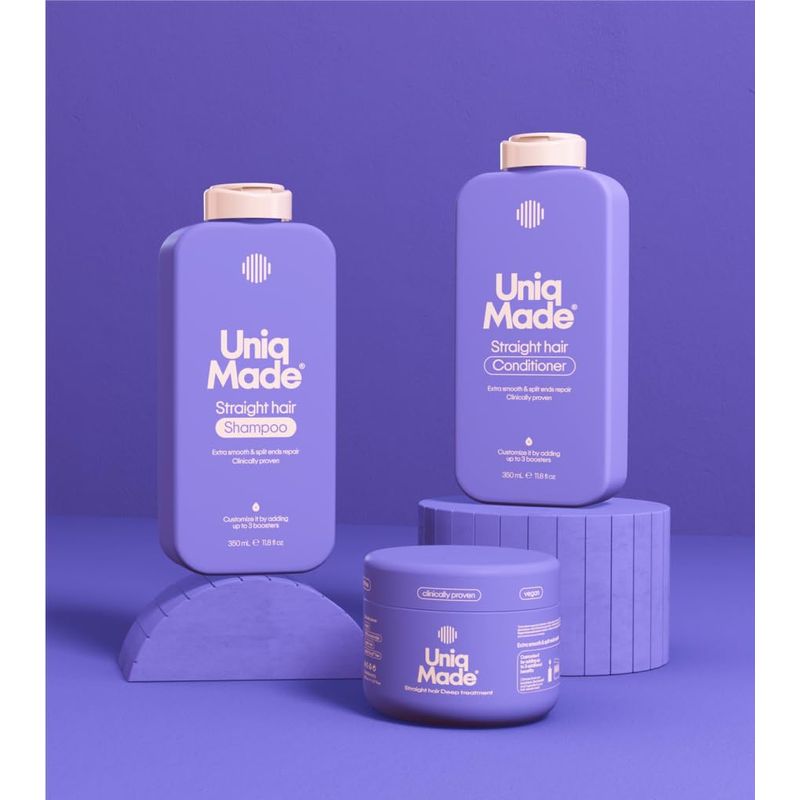 Uniq Made Straight Hair Care Set: Shampoo, Conditioner, and Treatment ...