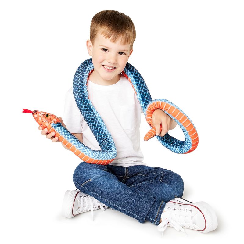Zappi Co Kids Stuffed Soft Cuddly Plush Snake Toy - Part of Safari ...