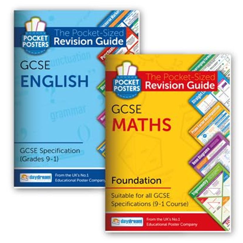 GCSE English & Maths (Foundation) Revision Guide Pack - Includes ...