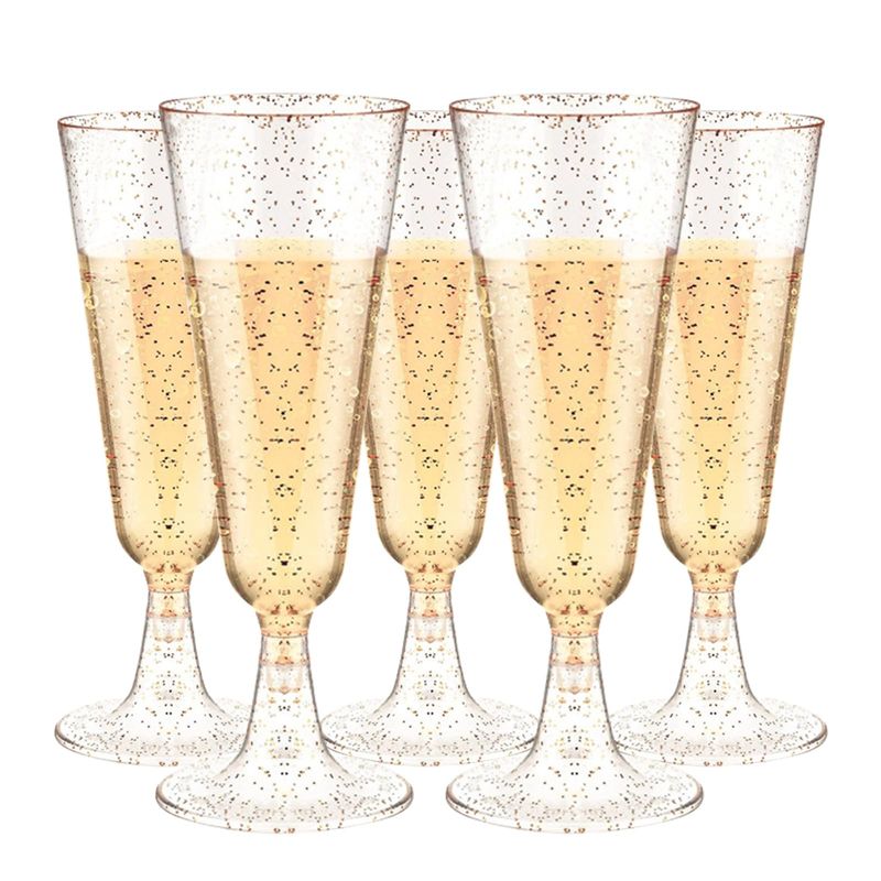 AMFUN 25 Premium Champagne Flutes,150ML/5oz Reusable Champagne Flutes ...