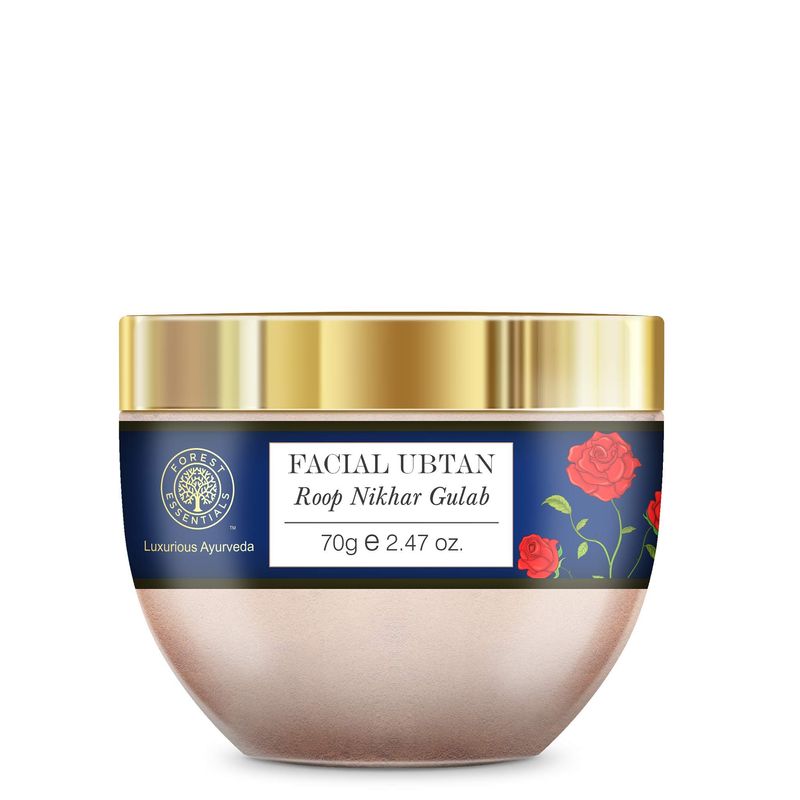 Forest Essentials Facial Ubtan Roop Nikhar and Gulab, 70g - EveryMarket