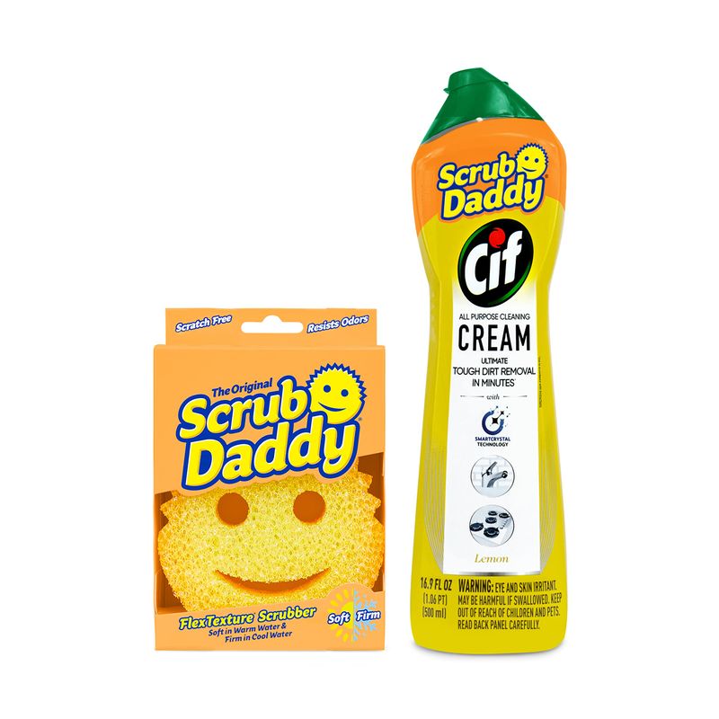 Scrub Daddy + Cif All Purpose Cleaner, Lemon - Scratch-Free Kitchen ...