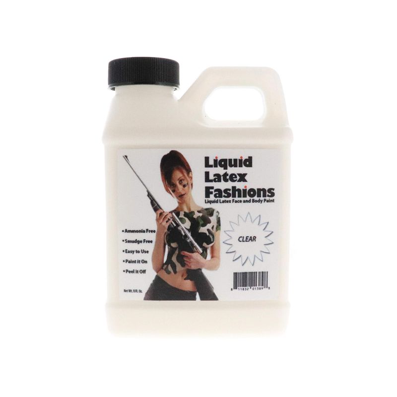 Clear 8 Oz - Liquid Latex Body Paint, Ammonia Free No Odor, Easy On and ...