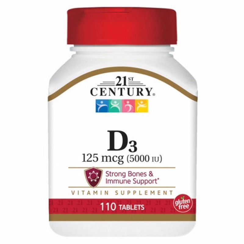 Vitamin D3 125mcg 5000IU 110 Tabs By 21st Century - Online Marketplace ...