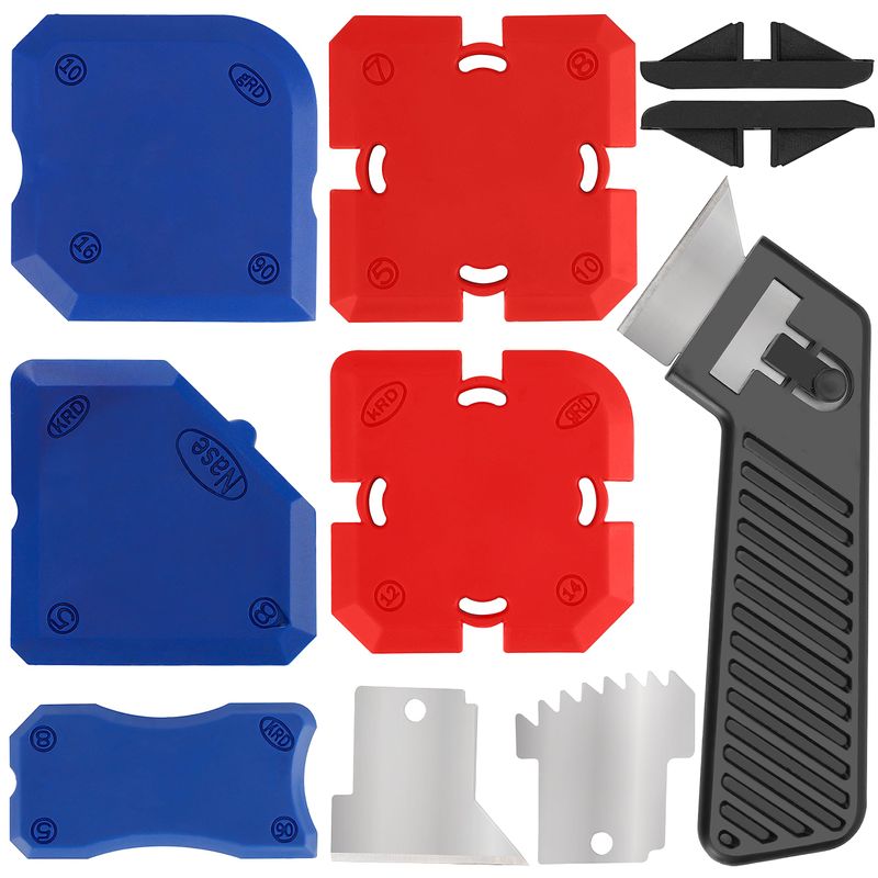 Belle Vous 11-Piece Professional Caulking Tool Kit - Silicone Finishing ...