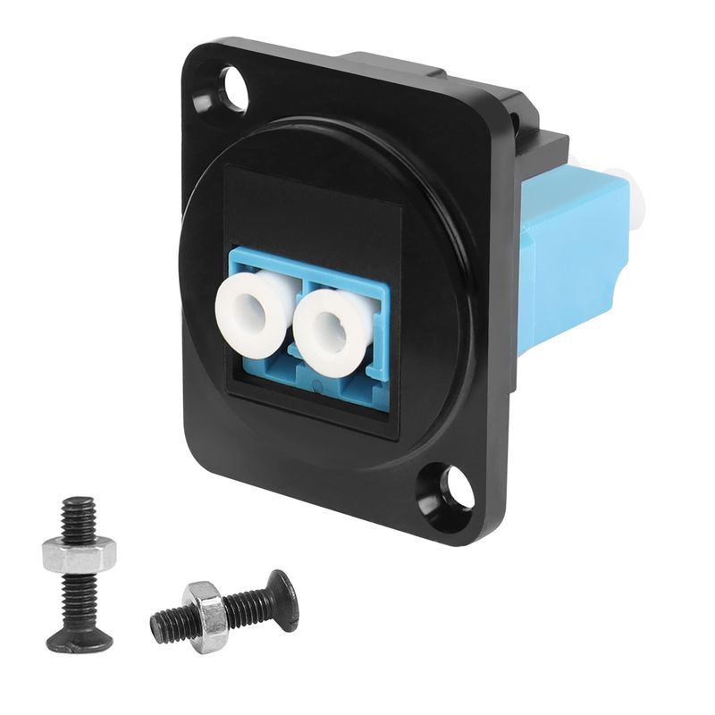 QIANRENON LC Fiber Panel Mount Adapter LC Fiber Optic Connector Socket ...