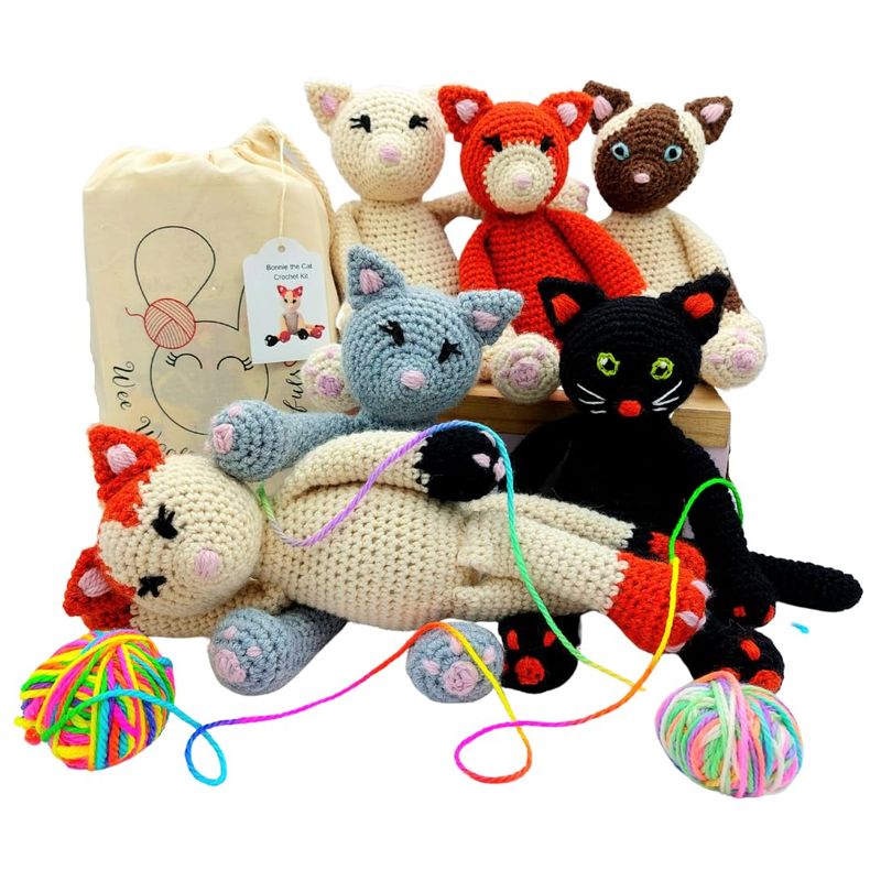 Kitty Cat Crochet Kit - Cute Crochet Cat Toy Pattern Amigurumi - Online ...