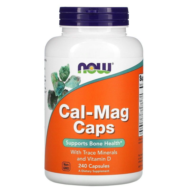 Now Foods Cal-Mag Caps 240 Capsules GMP Quality Assured - Online ...