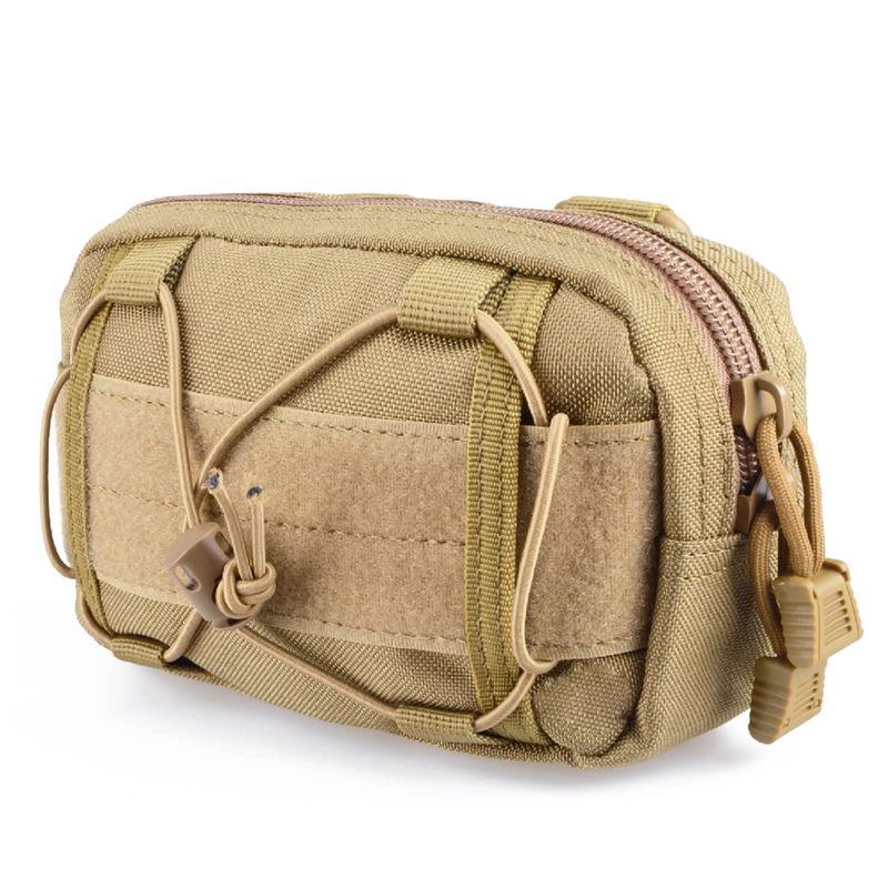 TRIWONDER Tactical Admin Molle Pouch - Military Molle Horizontal Belt EDC Utility Pouch (Khaki ...