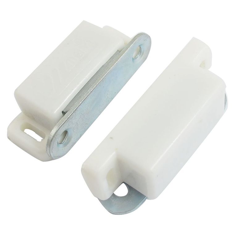 2 Pcs 1.8" Long Cupboard Door Plastic Shell Magnetic Catch Set - Online ...