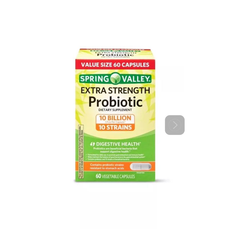 Spring Valley Extra Strength Probiotic Vegetable Capsules, 60 Capsules ...