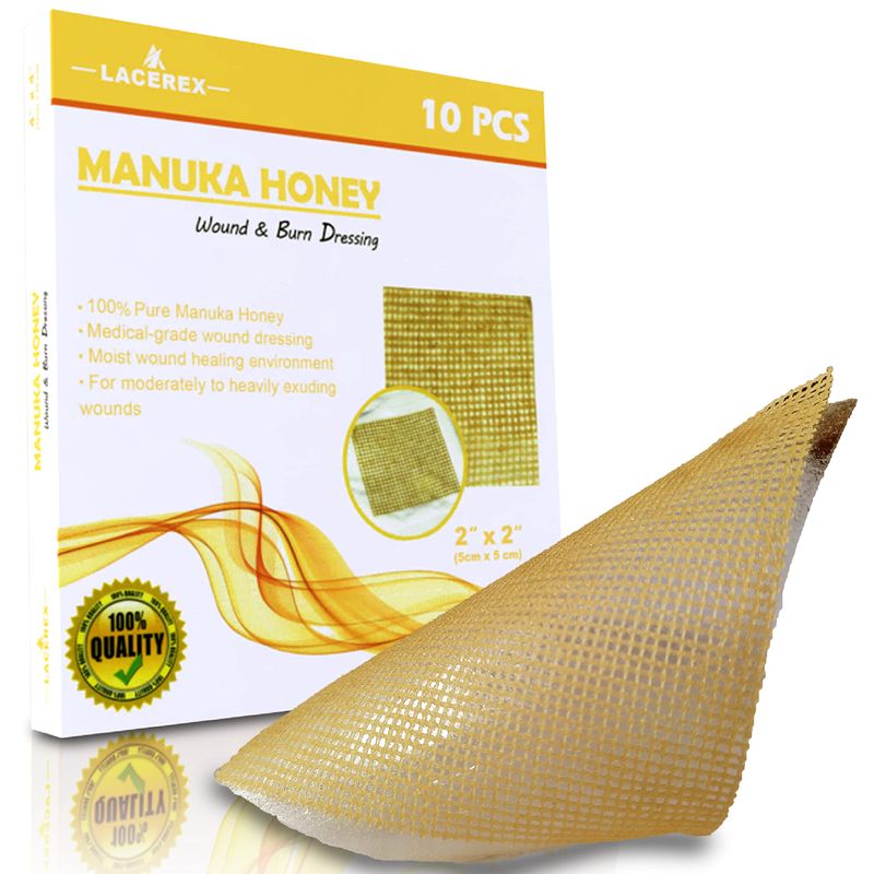 AWD Manuka Honey Gauze Dressing - 100% Impregnated Medical Grade Honey ...