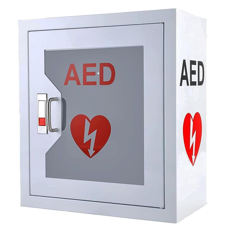 Bxzzuis Defibrillator Storage Cabinet, AED Defibrillator Wall Mounted ...