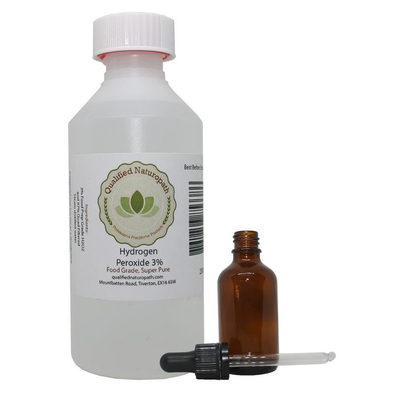 Food Grade Hydrogen Peroxide - 3% - 250ml | Pure Unstabilized H2O2 (H-O ...