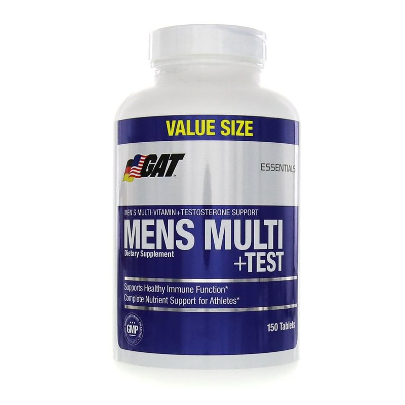 GAT SPORT Men's Multi + Test, Premium Multivitamin Tablets (150 Count ...