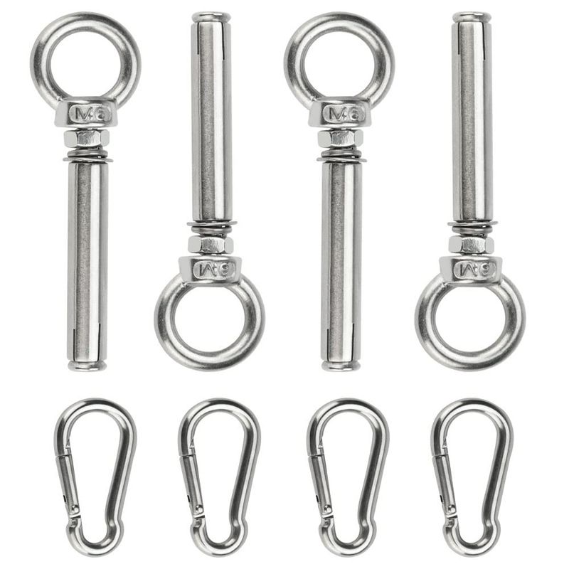EMAGEREN Concrete Anchor, 304 Stainless Steel Extension Eye Bolt, Screw ...